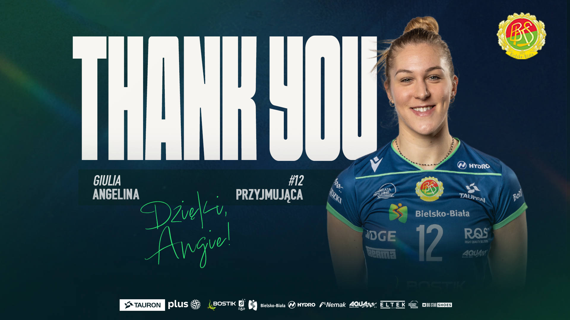 Giulia Angelina opuszcza bialski klub | Oficjalna strona BKS BOSTIK ZGO ...